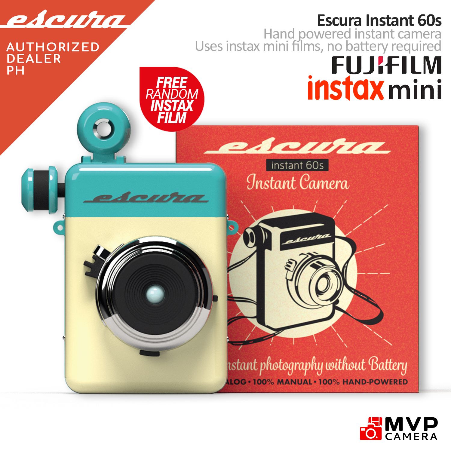 ESCURA Instant60s Instant 60s uses Instax Mini Films MVP CAMERA | Lazada PH