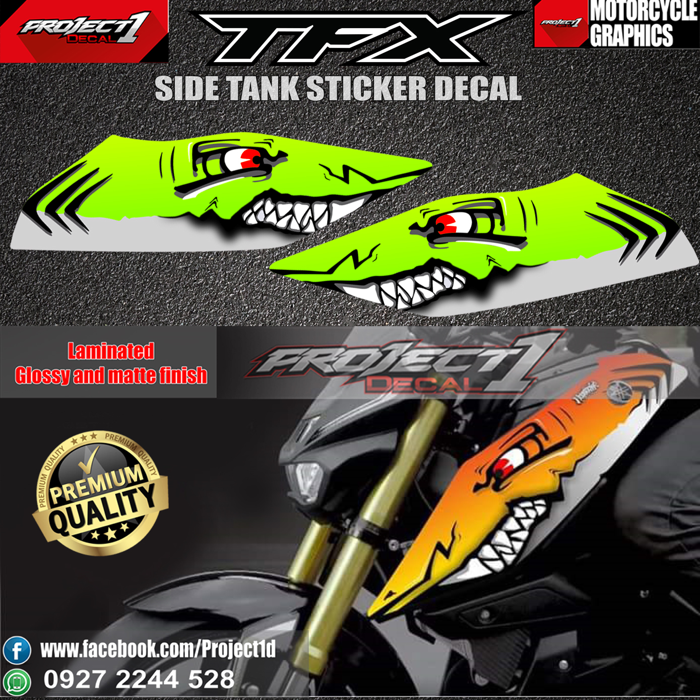 TFX 15O SIDE TANK STICKER DECALS (LAMINATED) | Lazada PH