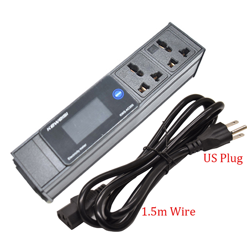 Power Strip with Digital Voltmeter Power Energy Meter 2-14 Ways ...
