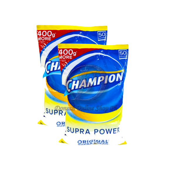 Champion Supre Power Original Supra Clean Detergent Powder 2kg 2 packs ...