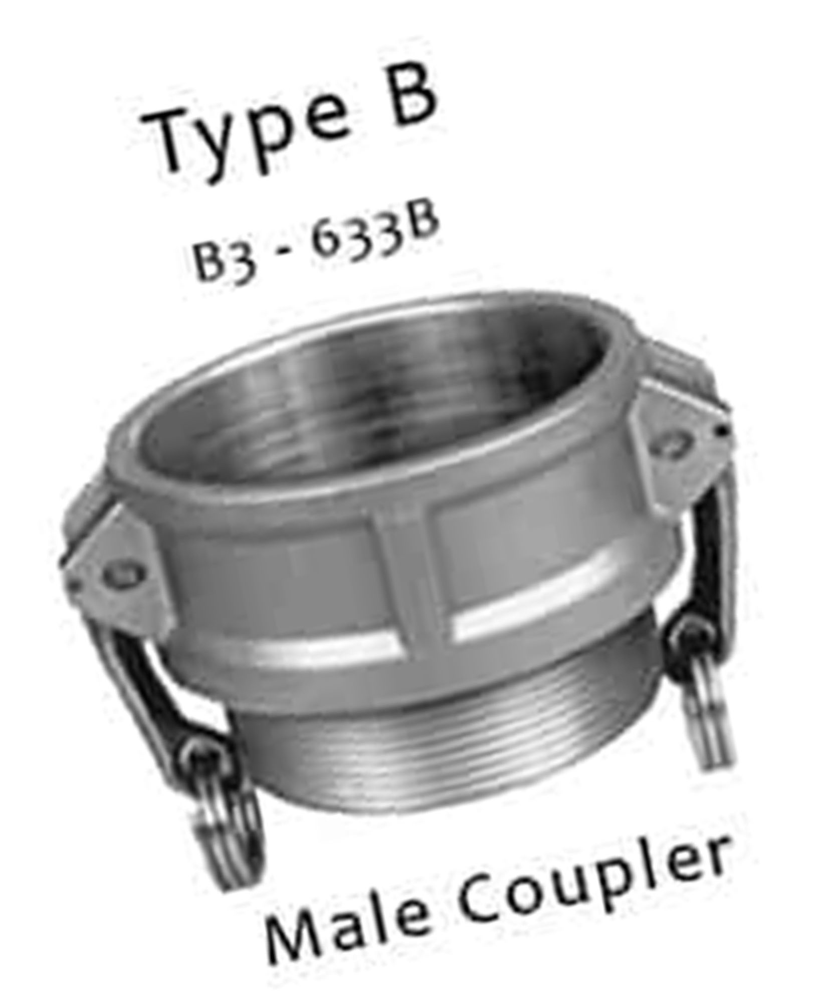 CAMLOCK ALUMINUM MALE COUPLER 2-1/2" ( TYPE B ) CAM LOCK ...