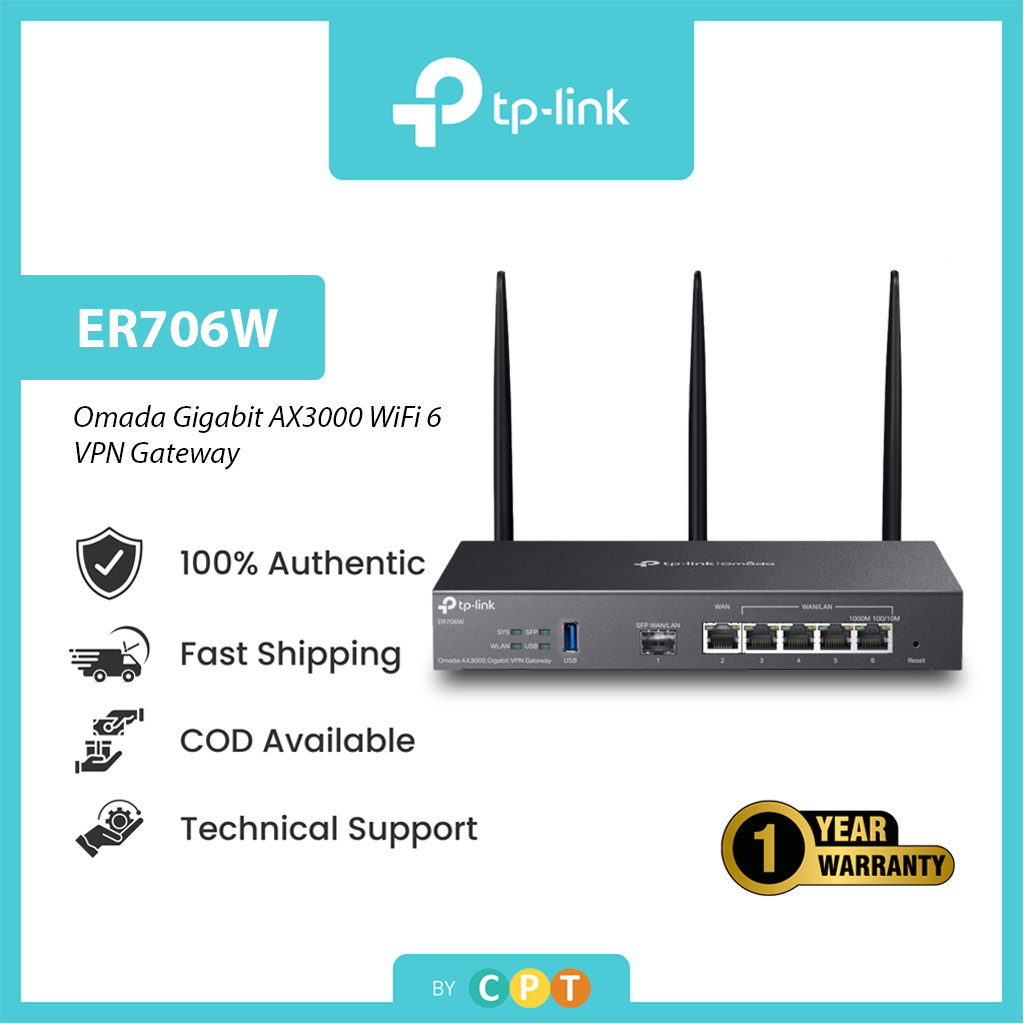 TP-Link ER706W Omada AX3000 Gigabit VPN Router | Lazada PH