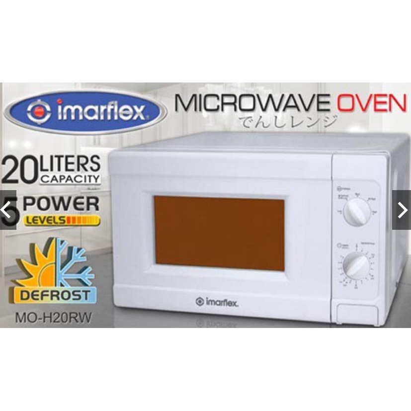 Imarflex Microwave Oven 20 liters MO-H20RW White/Rotary | Lazada PH