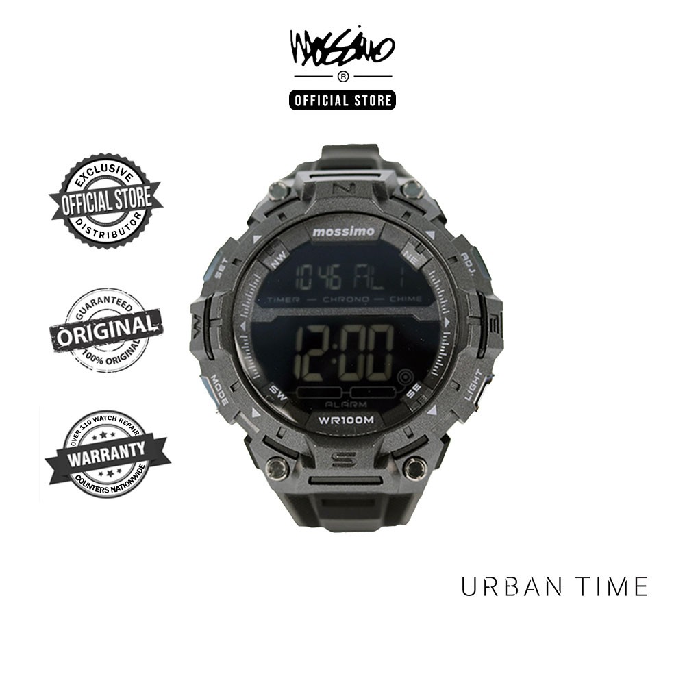 watch accessories Mossimo Men's Rubber Strap Digital Watch MS-1905G-GRY ...