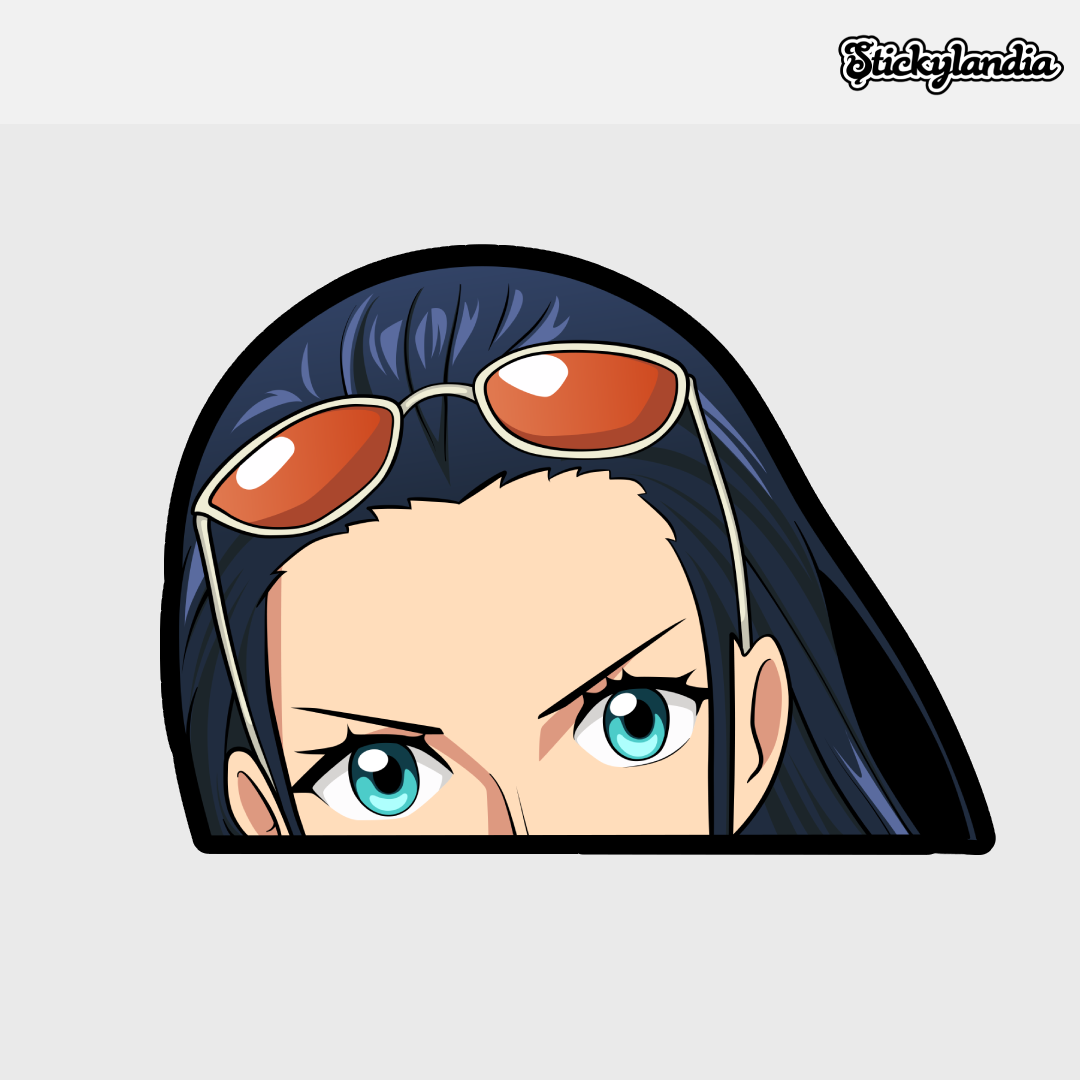 Stickylandia One Piece Robin Peeker Waterproof Vinyl Sticker Set for ...