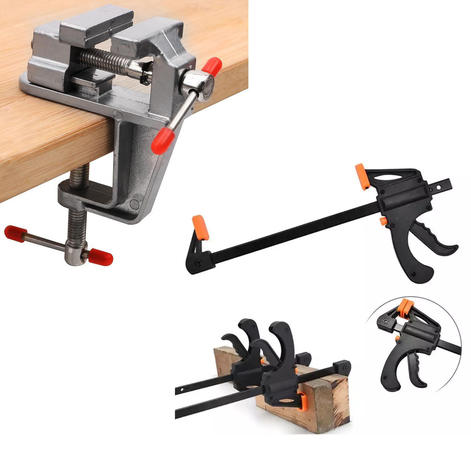 with free table clamp ~~~~~~ F Clamp Wood Working Clamps 4inch samll ...