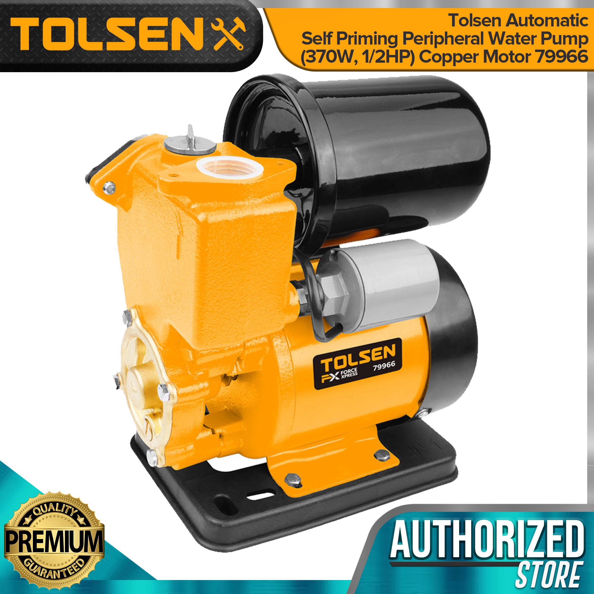 Tolsen Automatic Self Priming Peripheral Water Pump (370W, 1/2HP ...