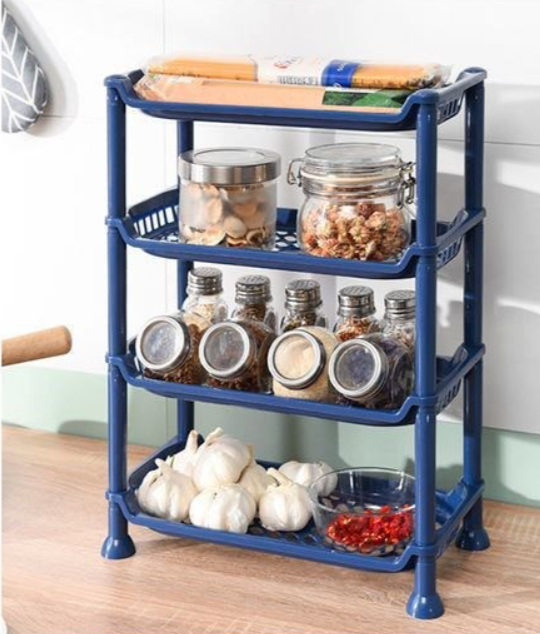 M&A PHC 4-Layer Storage Plastic Rack for Kitchen and Bathroom/Durable ...
