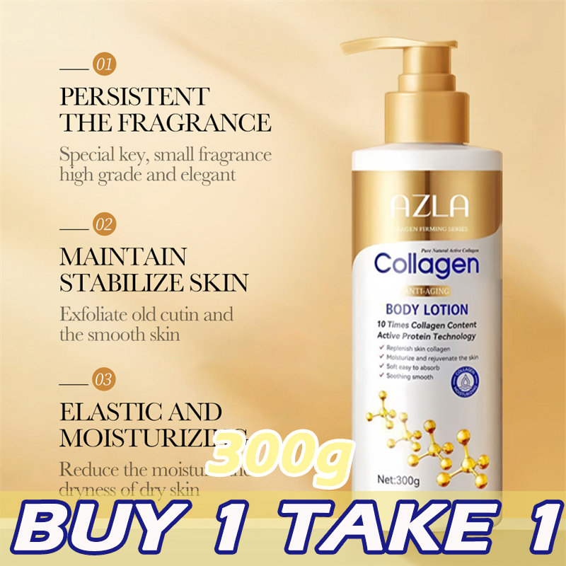 【BUY 1 TAKE 1 】AZLA Collagen Lotion Whitening Skin With Glutathione Spf 100 Hydrating Anti Aging ...