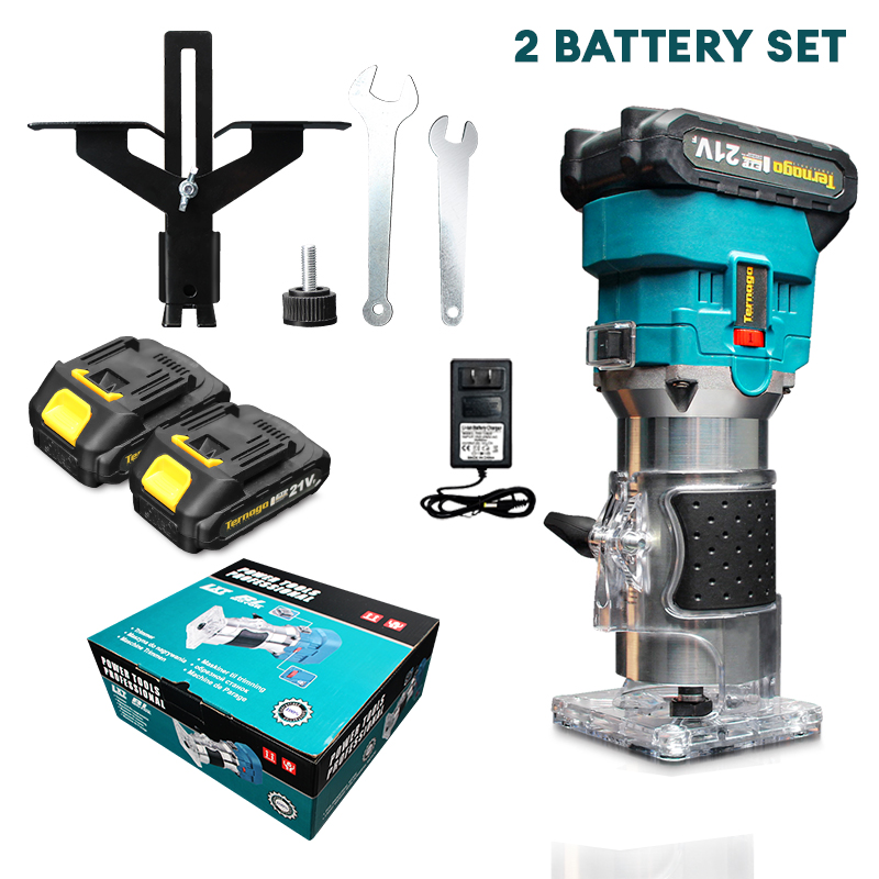 Ternaga Cordless Palm Wood Router 1200W Wood Trimmer Router with 15 PCS ...