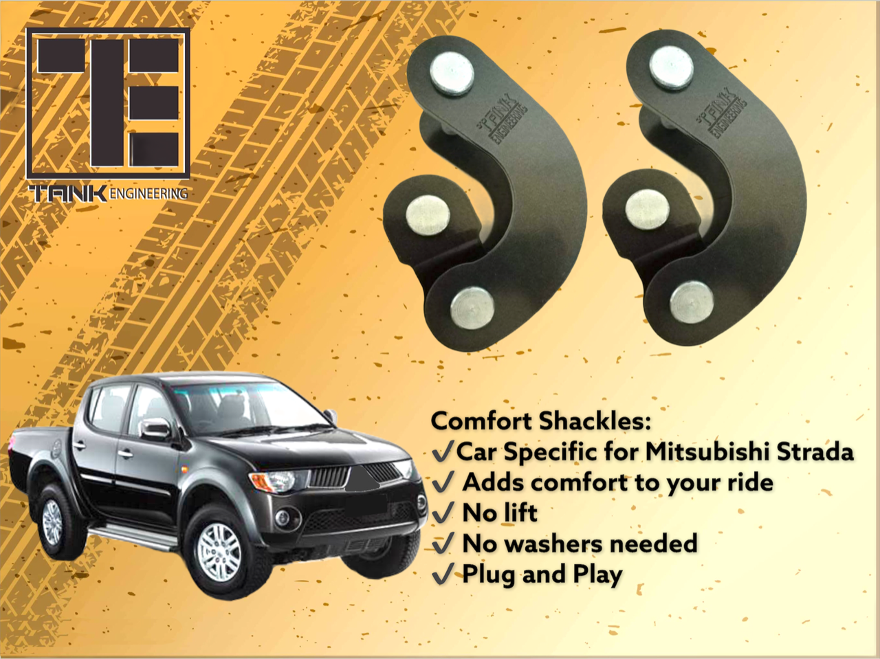 Tank Engineering 4x4 Mitsubishi Strada Triton 2005-2014 NO LIFT Rear ...