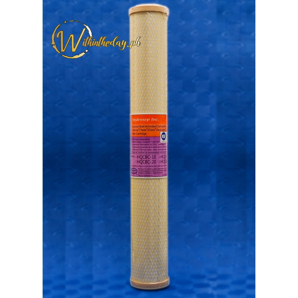 ORIGINAL Hydrosep with Barcode USA 20 inch slim Coco Shell Activated ...