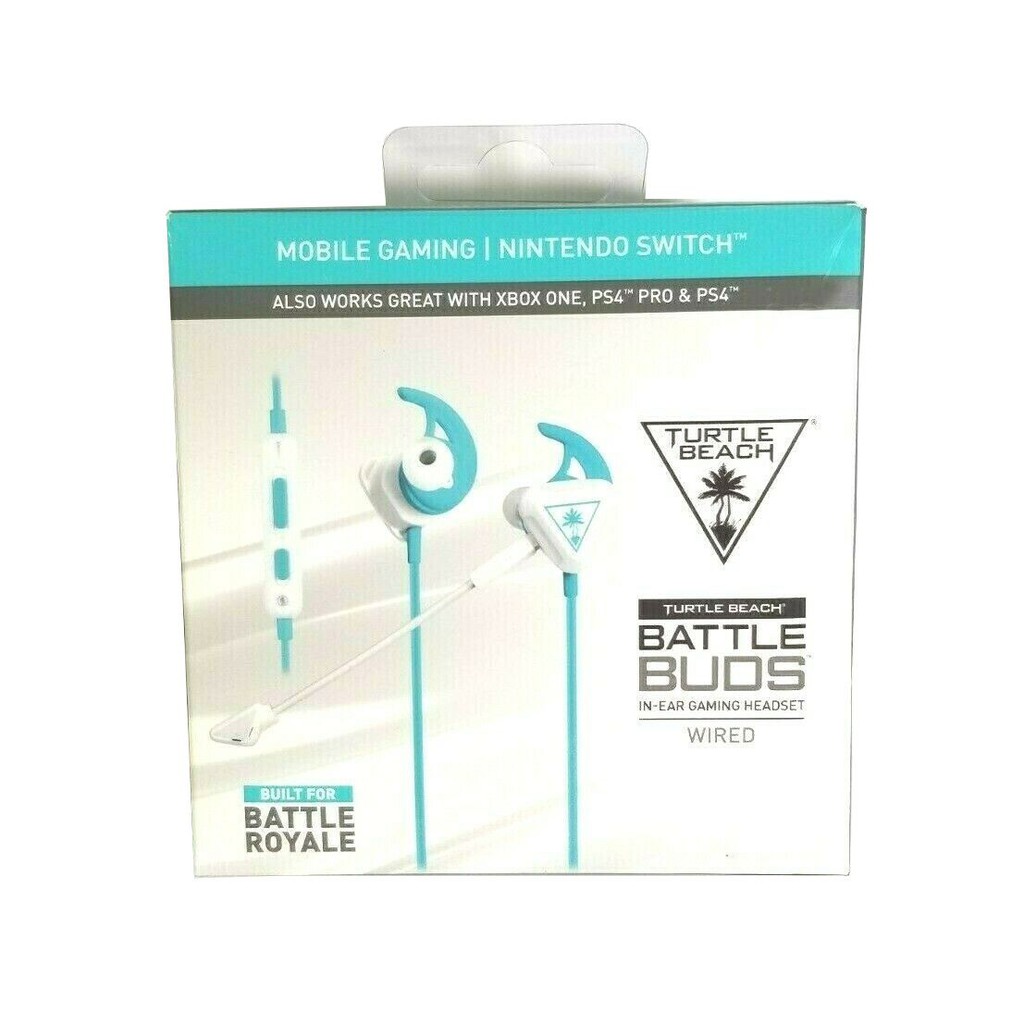 Turtle Beach Battle Buds In-Ear Gaming Headset ( White/Teal ) | Lazada PH