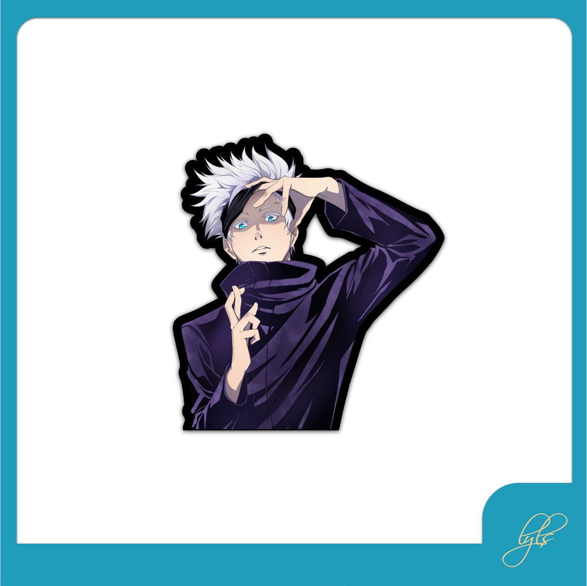 Gojo Satoru ANime Peeking Peeker Waterproof Vinyl Sticker for ...