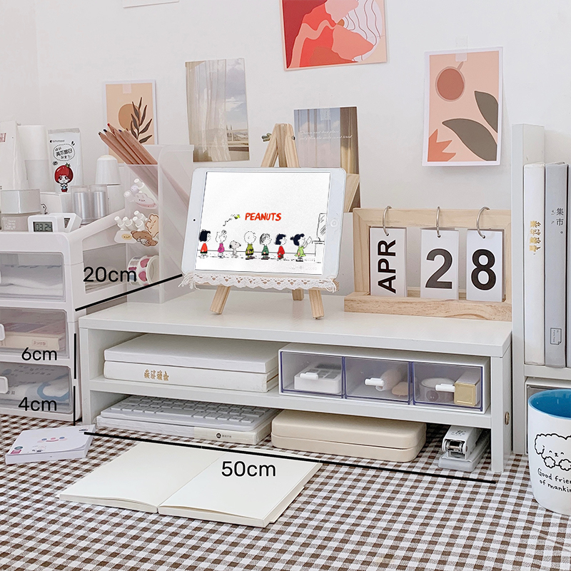 College students' dormitory artifact desktop storage rack, girls' desk ...