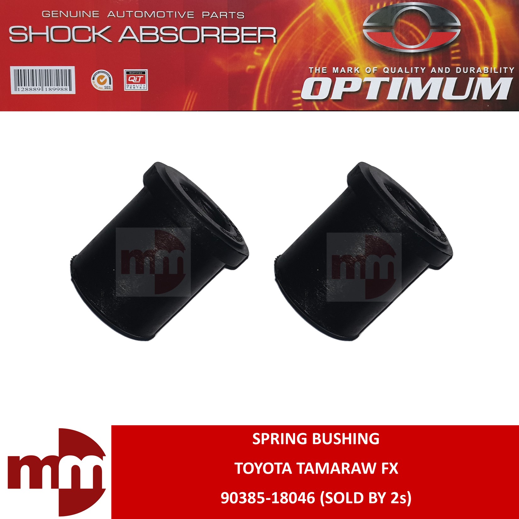 OPTIMUM Spring Bushing for TOYOTA TAMARAW FX (SOLD BY 2s) 90385-18046 ...
