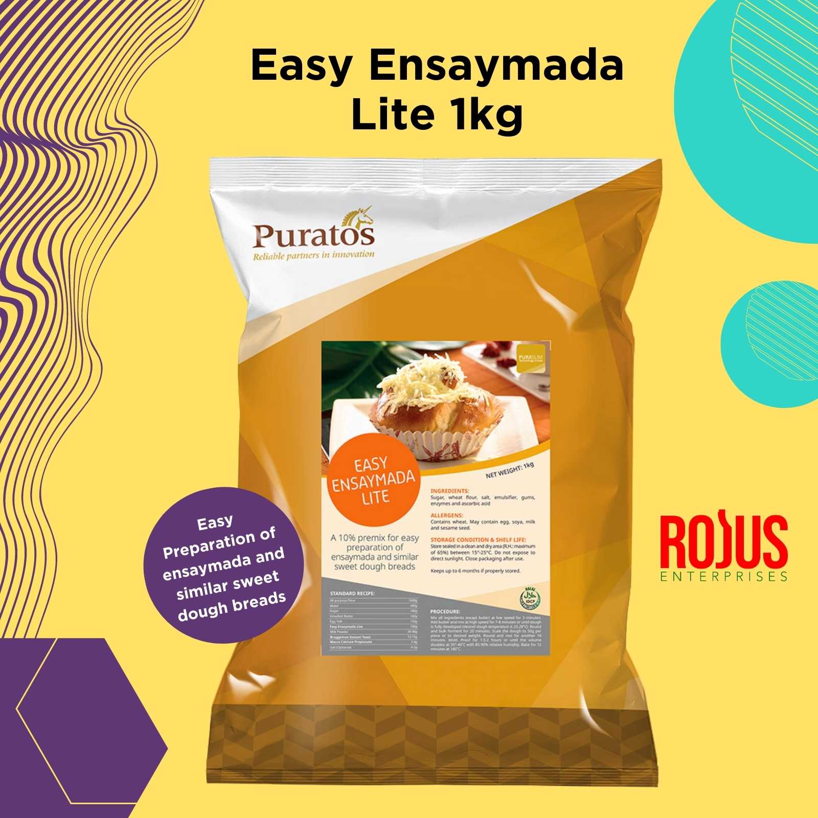 Puratos Easy Ensaymada Lite A premix for easy preparation of ensaymada ...