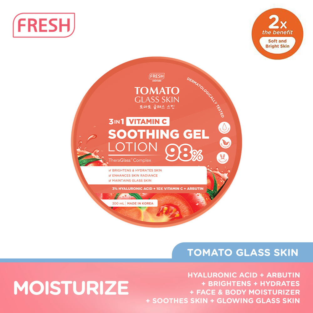 Fresh Skinlab Tomato Glass Skin Soothing Gel Lotion (300ml) - with ...