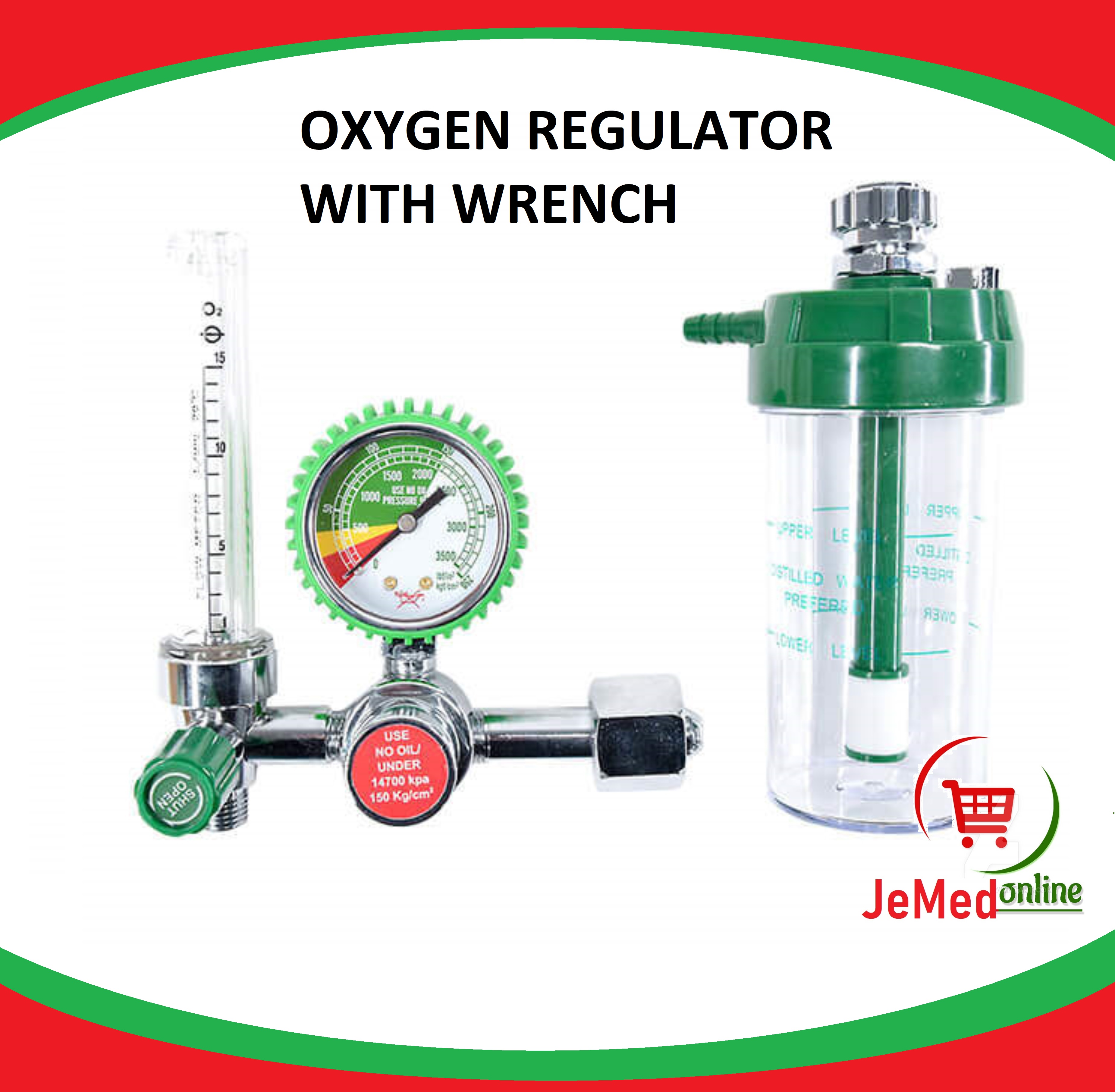 Oxygen Regulator with Nasal Cannula and Wrench For Oxygen Tank | Lazada PH
