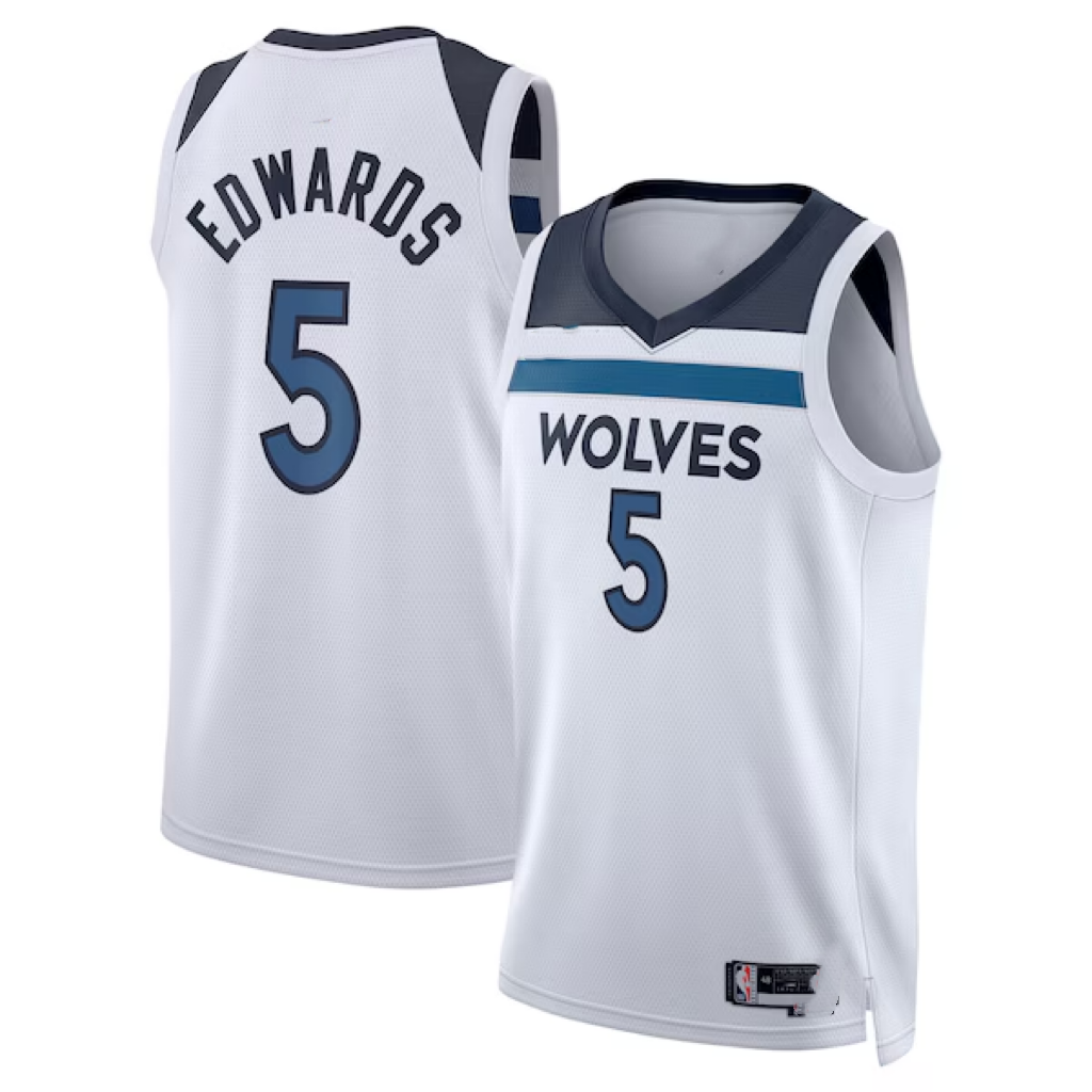 Edwards 2023-24 Minnesota Timberwolves Blue #5 City Edition Jersey ...