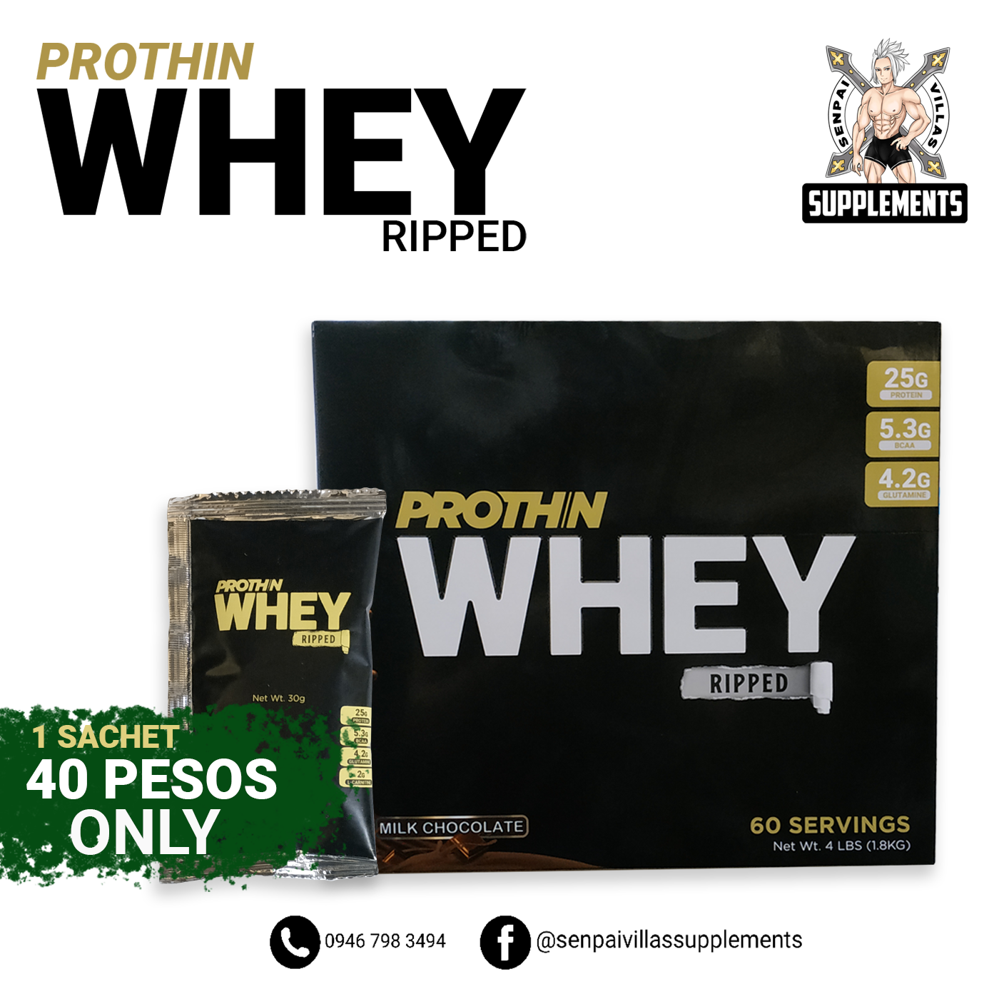 PROTHIN WHEY RIPPED 1 SACHET | Lazada PH