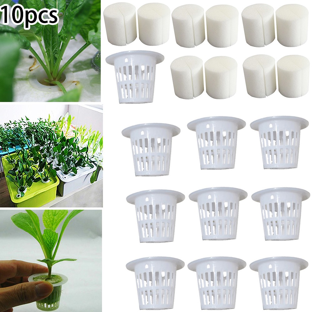20pcs Heavy Duty Hydroponic Mesh Pots Net Cup Basket Aeroponic Plant ...