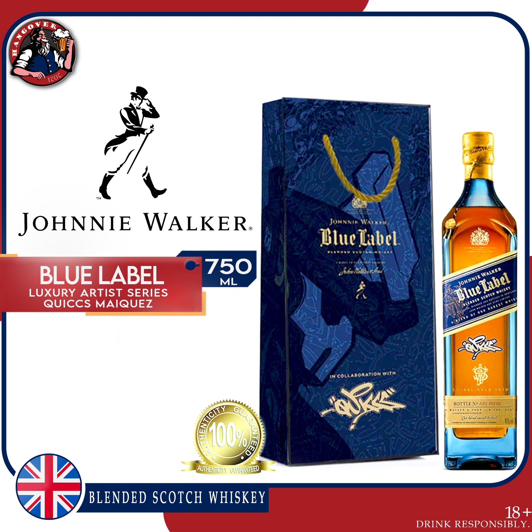 Johnnie Walker Blue Label 75cl Luxury Artist Collection "Manila Killa ...