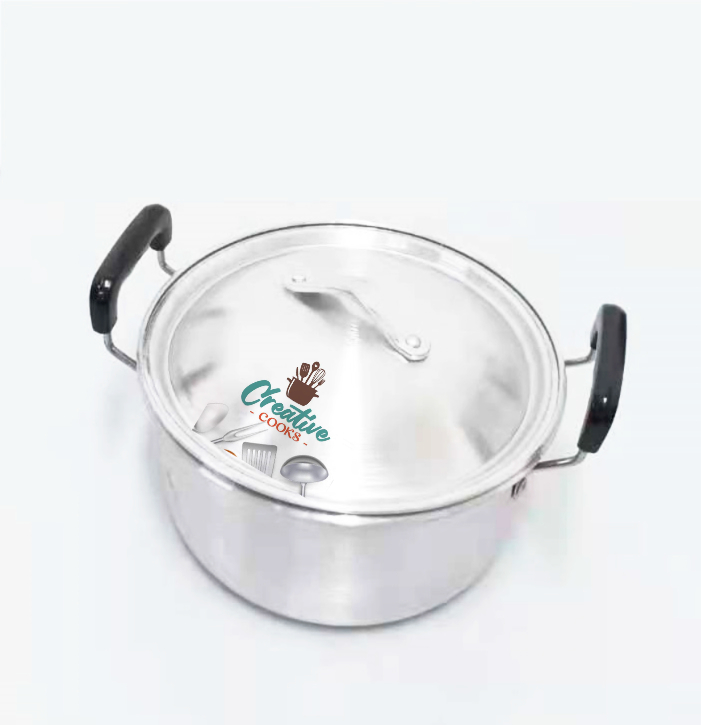 ALUMINUM TYPE POT DOUBLE HANDLE KASEROLA WITH COVER | Lazada PH