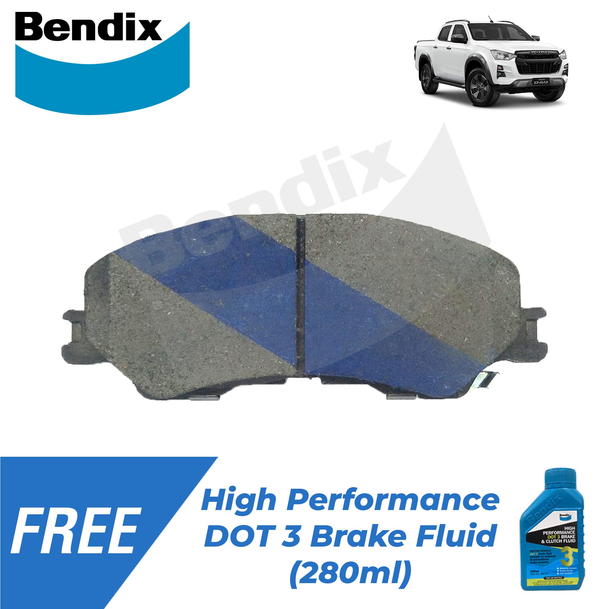 Bendix Brake Pads GCT DB2532 Front Set for Isuzu D-MAX 4X2 2020-2023 ...