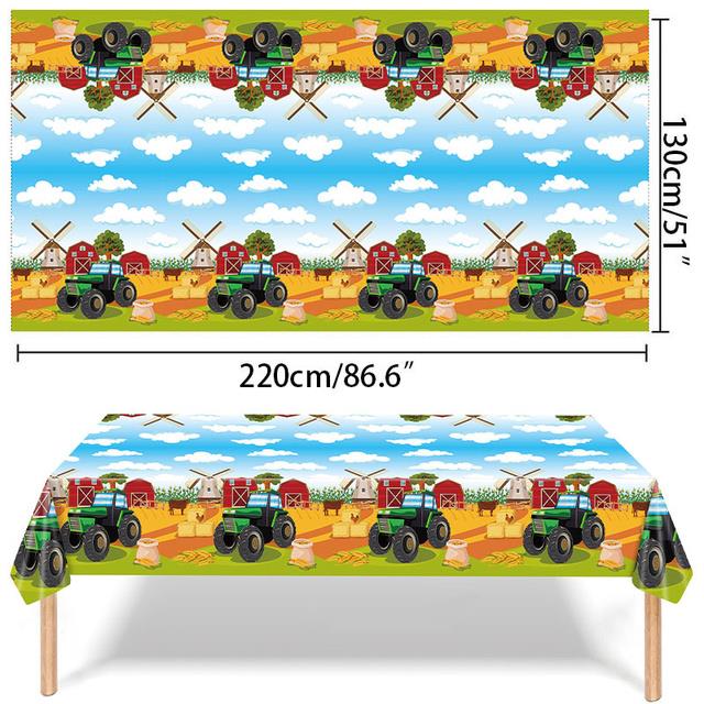 Tractor Party Tablecovers Tractor Table Decorations Tractor Birthday ...
