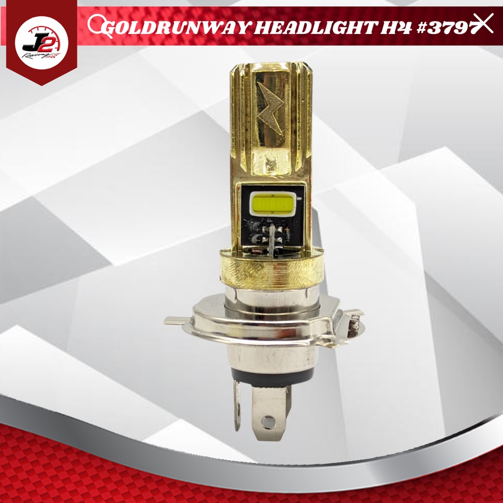 MOTORCYCLE HI AND LOW HEADLIGHT LED BULB H4 12V (WHITE) #3797 | Lazada PH