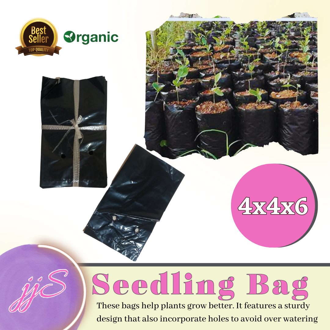 4x4x6 inches 100PCS PER PACK BLACK PLASTIC SEEDLING BAG WITH GUSSET ...