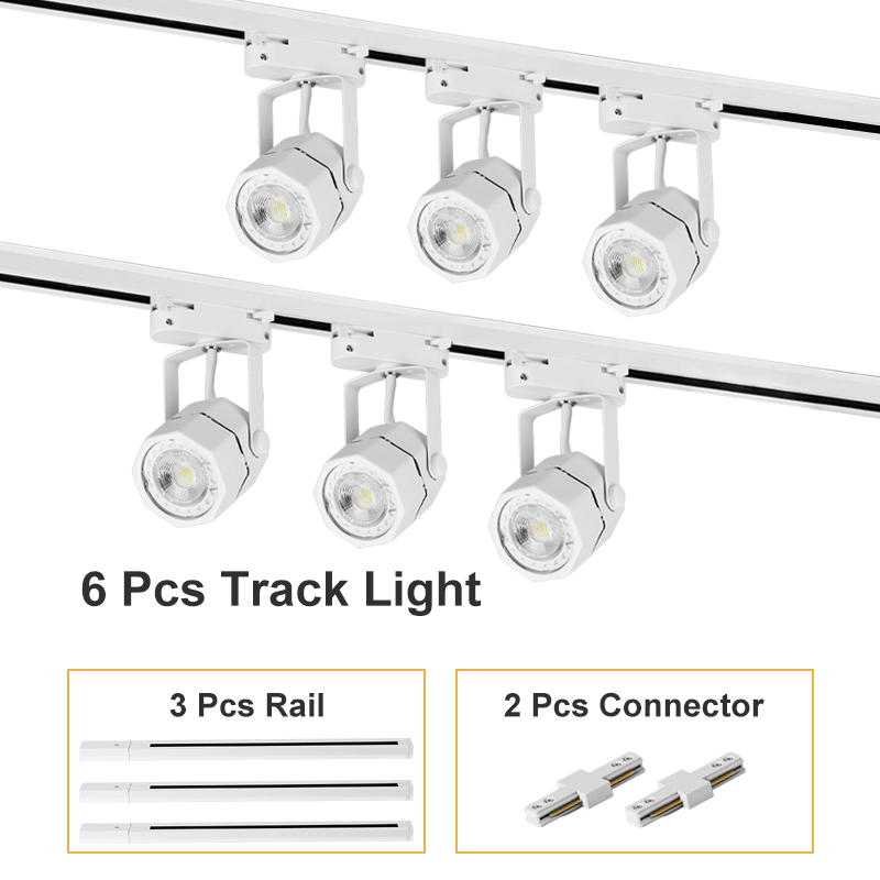LED Track Light Thricolor Dimming Complete Set COB Spotlight Ceiling ...