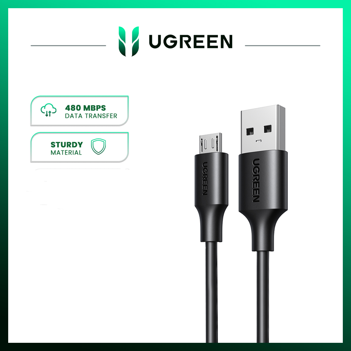 UGREEN Micro USB to USB 2.0 Data and Charging Cable for Android 480MBPS ...