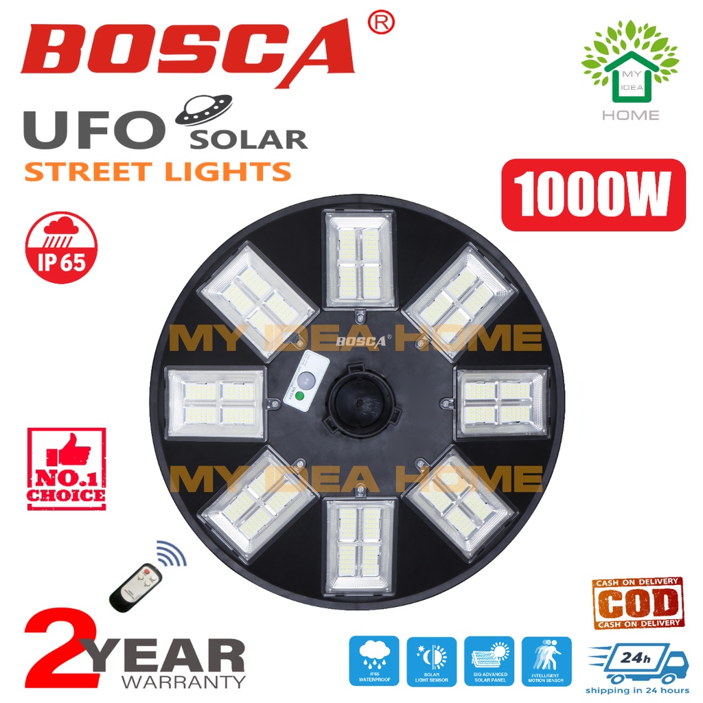 BOSCA UFO 800W / 1000W / 2000W Solar street light outdoor light garden ...