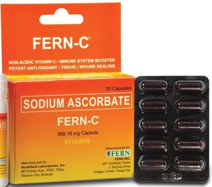 Fern C 568.18mg 10's capsule Sodium ascorbate Alkaline Vitamin C ...
