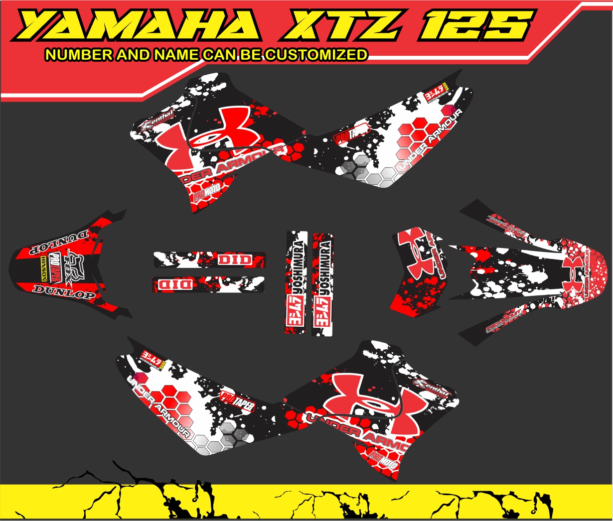 Yamaha xtz 125 full body decals | Lazada PH