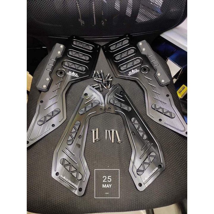 Nmax V2 V2.1 Foot Matting Black Diamond Foot board With Slider Bolts ...