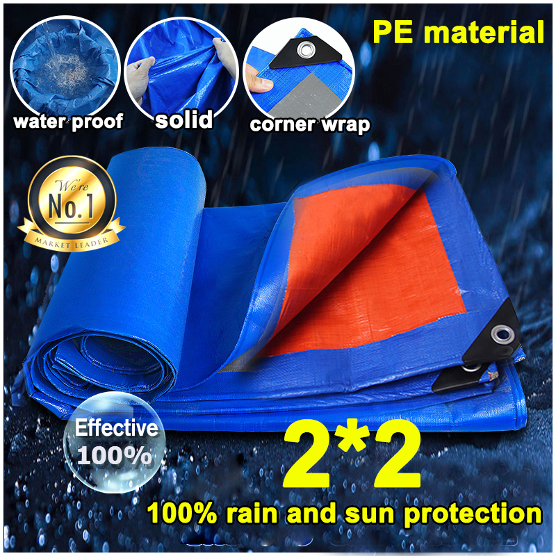 👍Upgrade double-sided thicken👍PE Tarpaulin Trapal Tent 3 Sizes Optional ...
