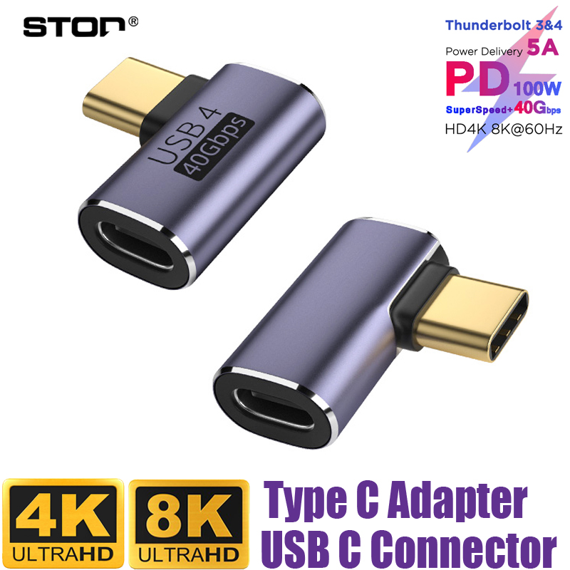 STOD Type C Adaptor Connector USB C Extension Adapter USBC U Shape 180 ...