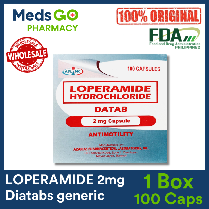 Loperamide 2mg 100 Capsules (Diatabs generic) | Lazada PH