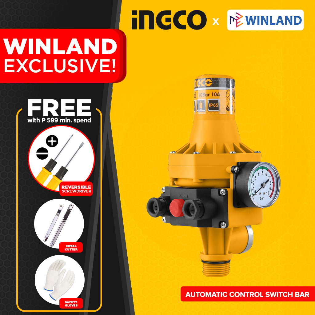 INGCO by Winland 10A Automatic Control Switch 10bar 1/3HP WAPS002 ...