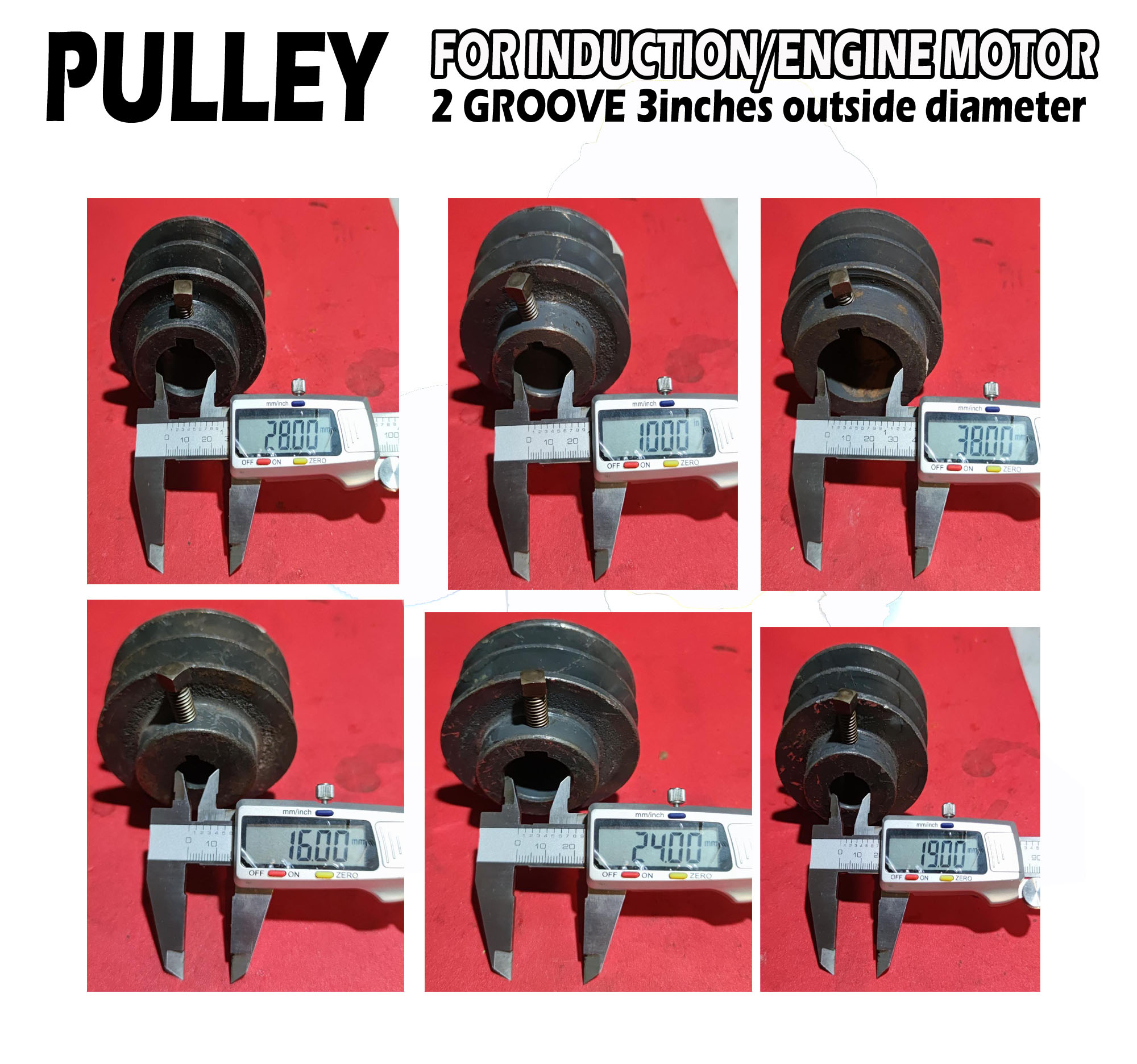 Pulley for Induction/Engine Motor 2 Groove/Belt | Lazada PH