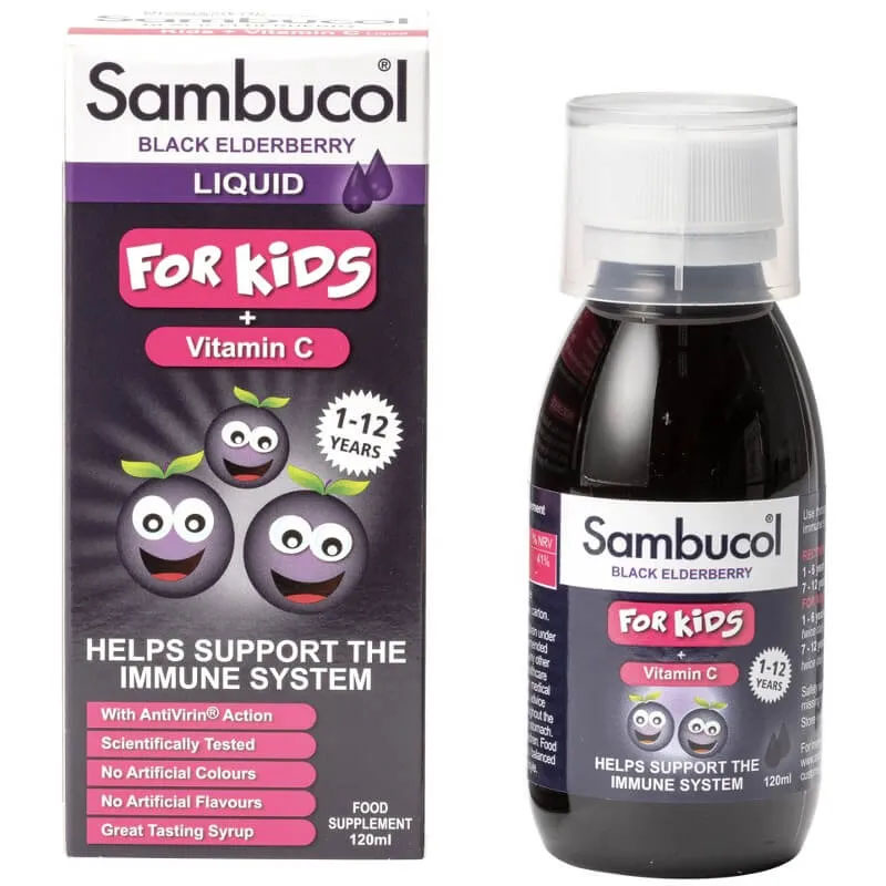 Sambucol Black Elderberry Liquid for Kids + Vitamin C 120ml | Lazada PH