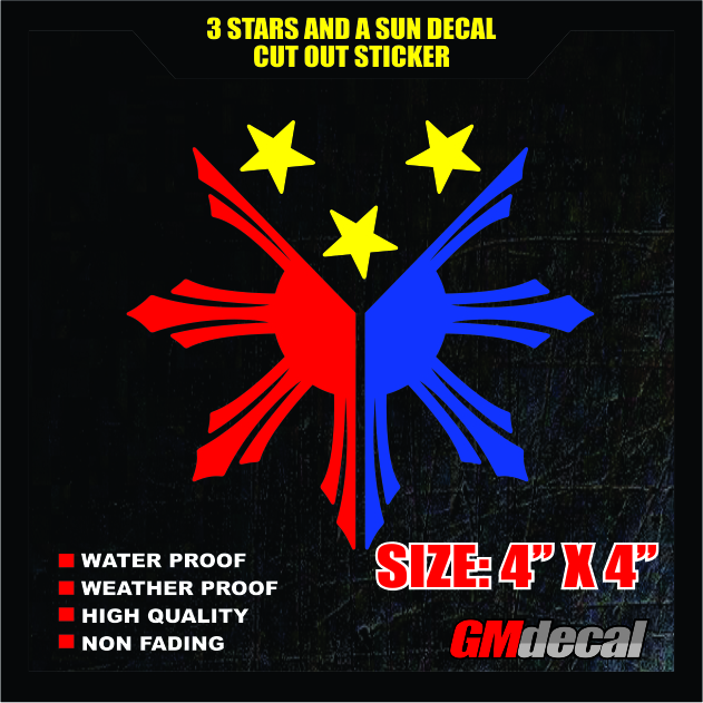 3 STARS AND A SUN STICKER | Lazada PH