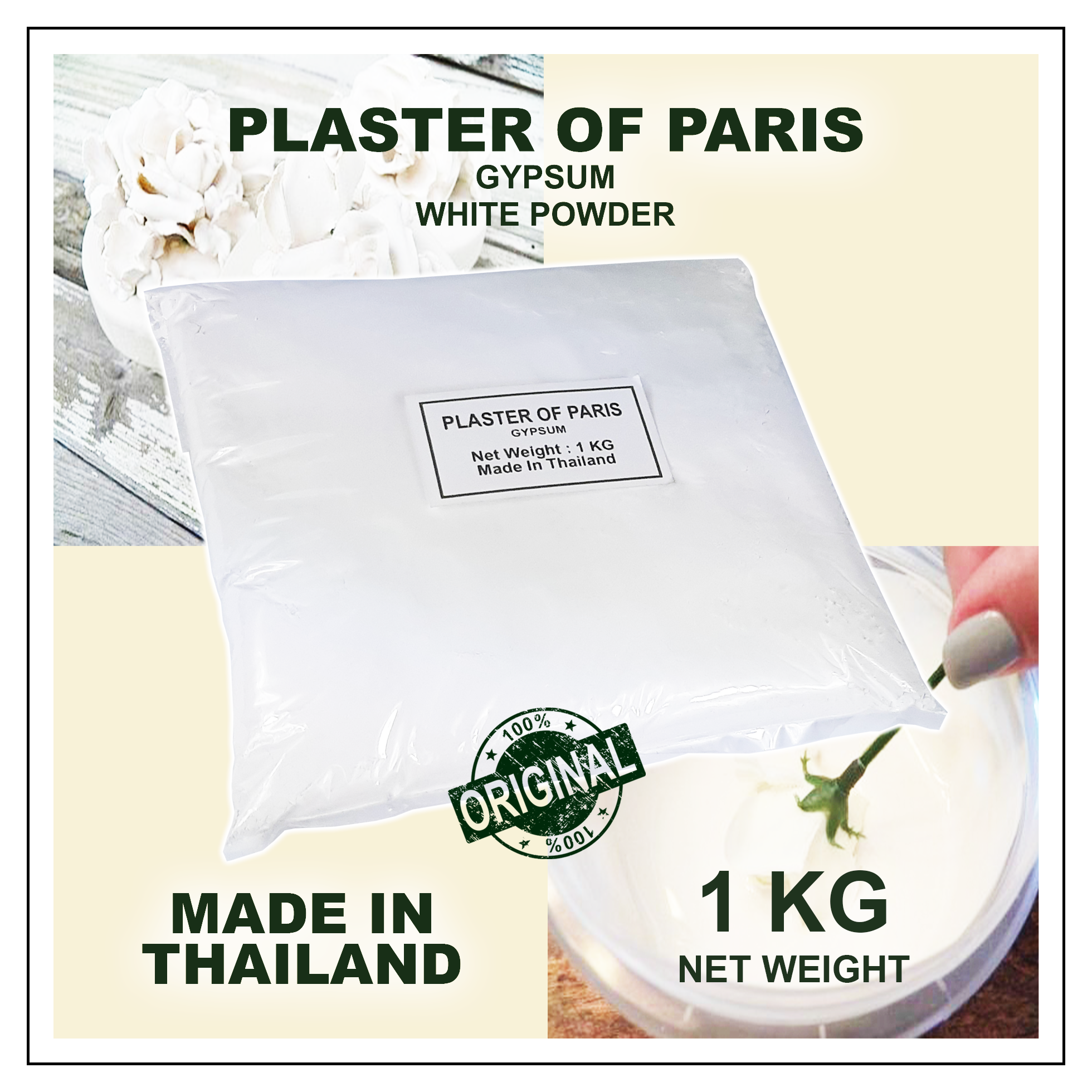 Plaster Of Paris Gypsum Powder Original Made In Thailand For Molding ...