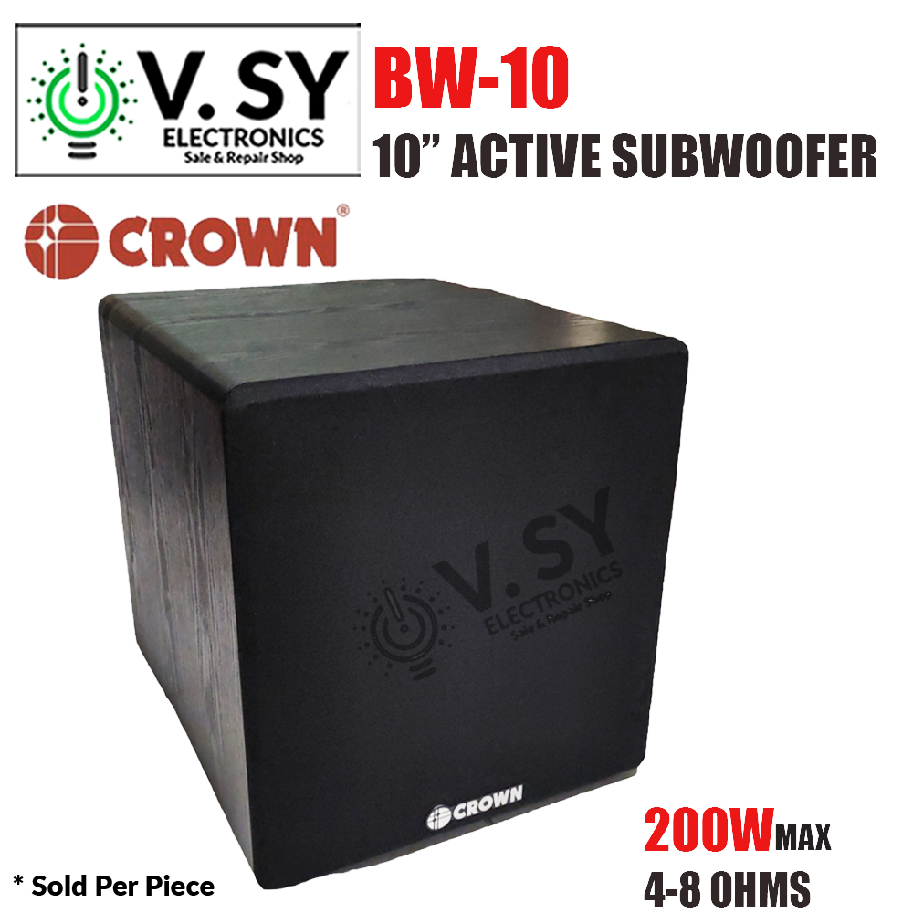 2023 Crown BW-10 200W 4-8 Ohms 10" Active Subwoofer | Lazada PH