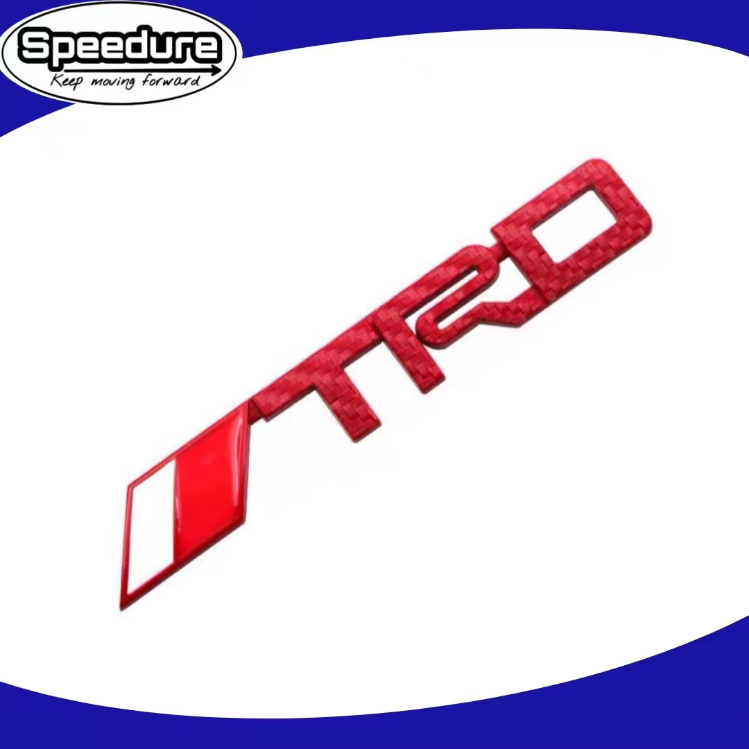 TRD Letter Carbon Fiber Style Red 3D Metal Alloy Emblem Sticker | Lazada PH