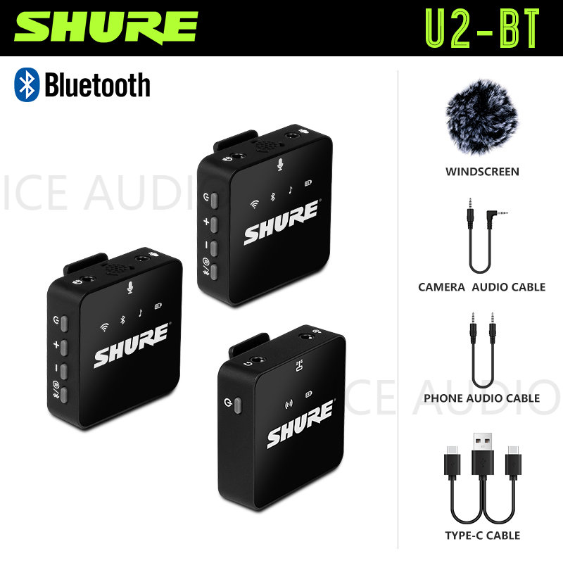 SHURE U1-BT U2-BT Bluetooth lapel wireless microphone floating frequency 2.4G Intelligent noise ...