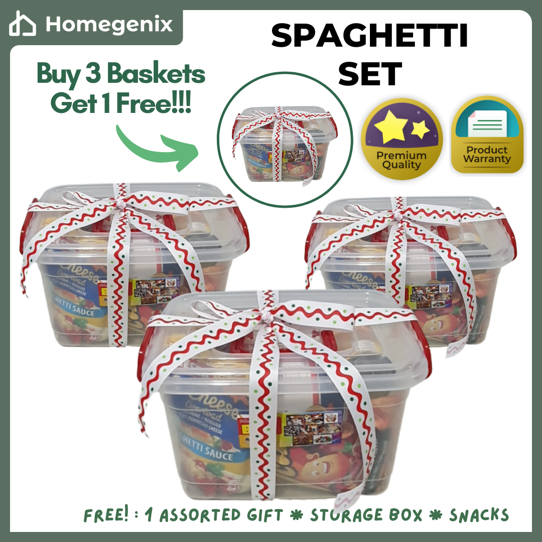 CHRISTMAS FOOD BASKET- Spaghetti Set-Del Monte/ Fiesta Spaghetti Set ...